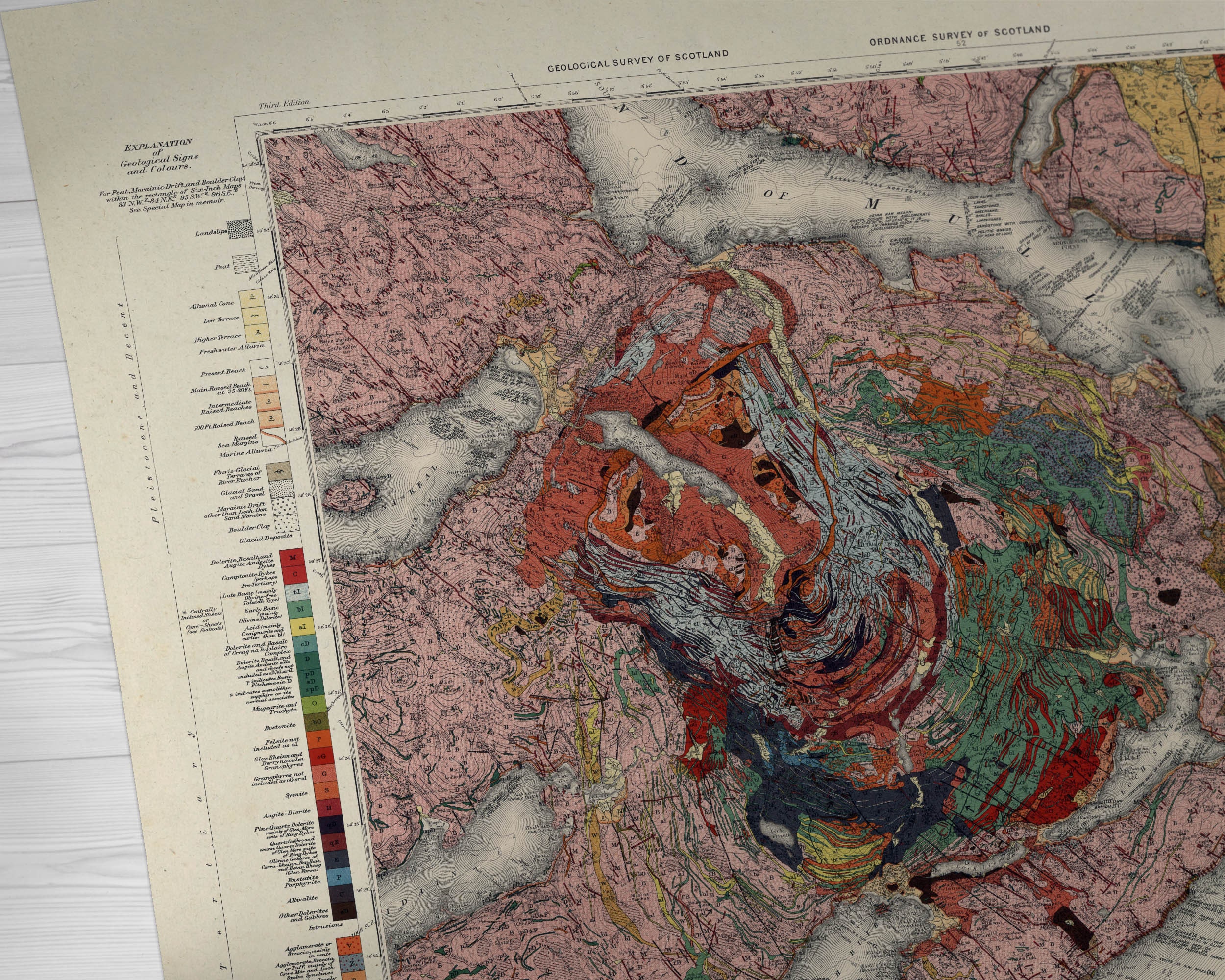 Map of Mull } pennygown, Knock, Salen Geology - Etsy
