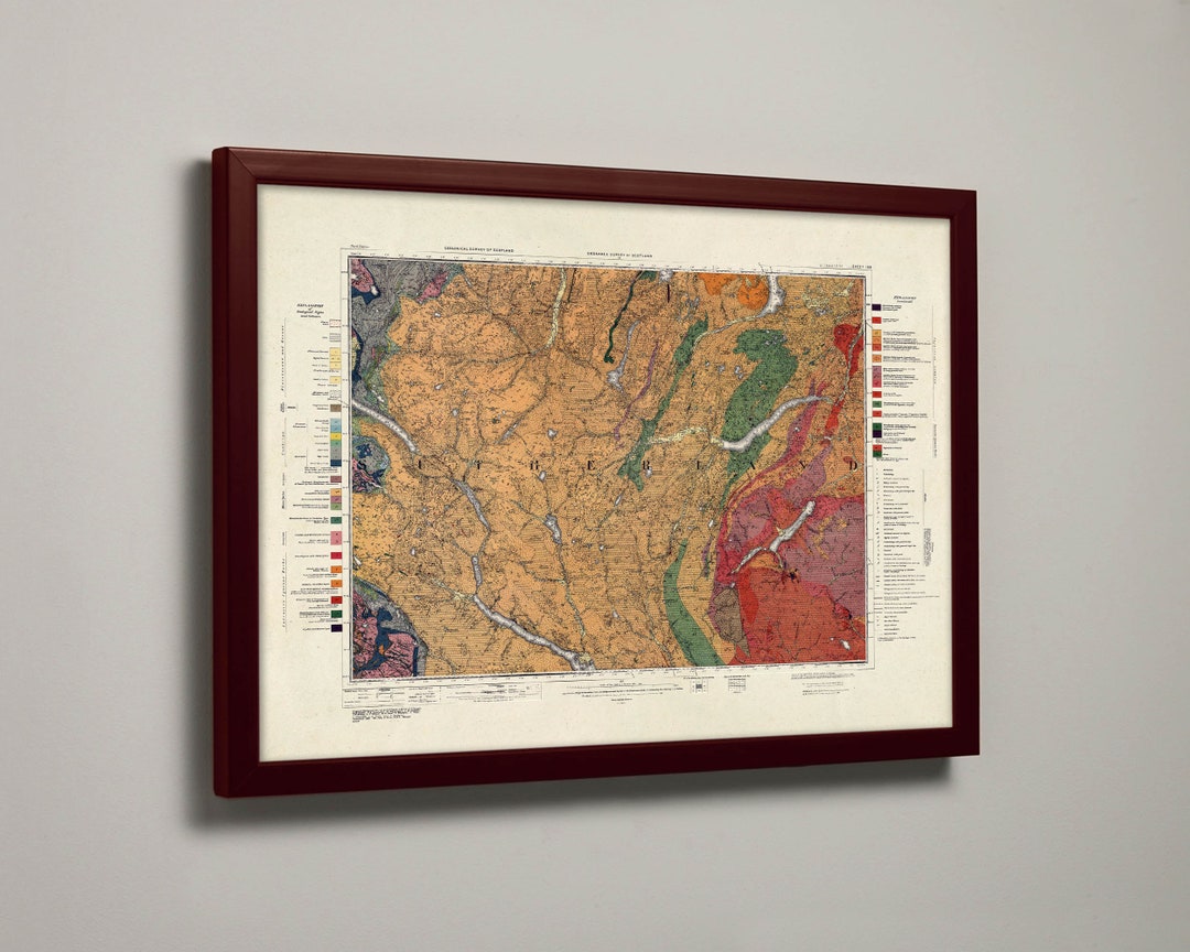 Map of Altnaharra } altnaharra, Klibreck, Clibreck Geology - Etsy