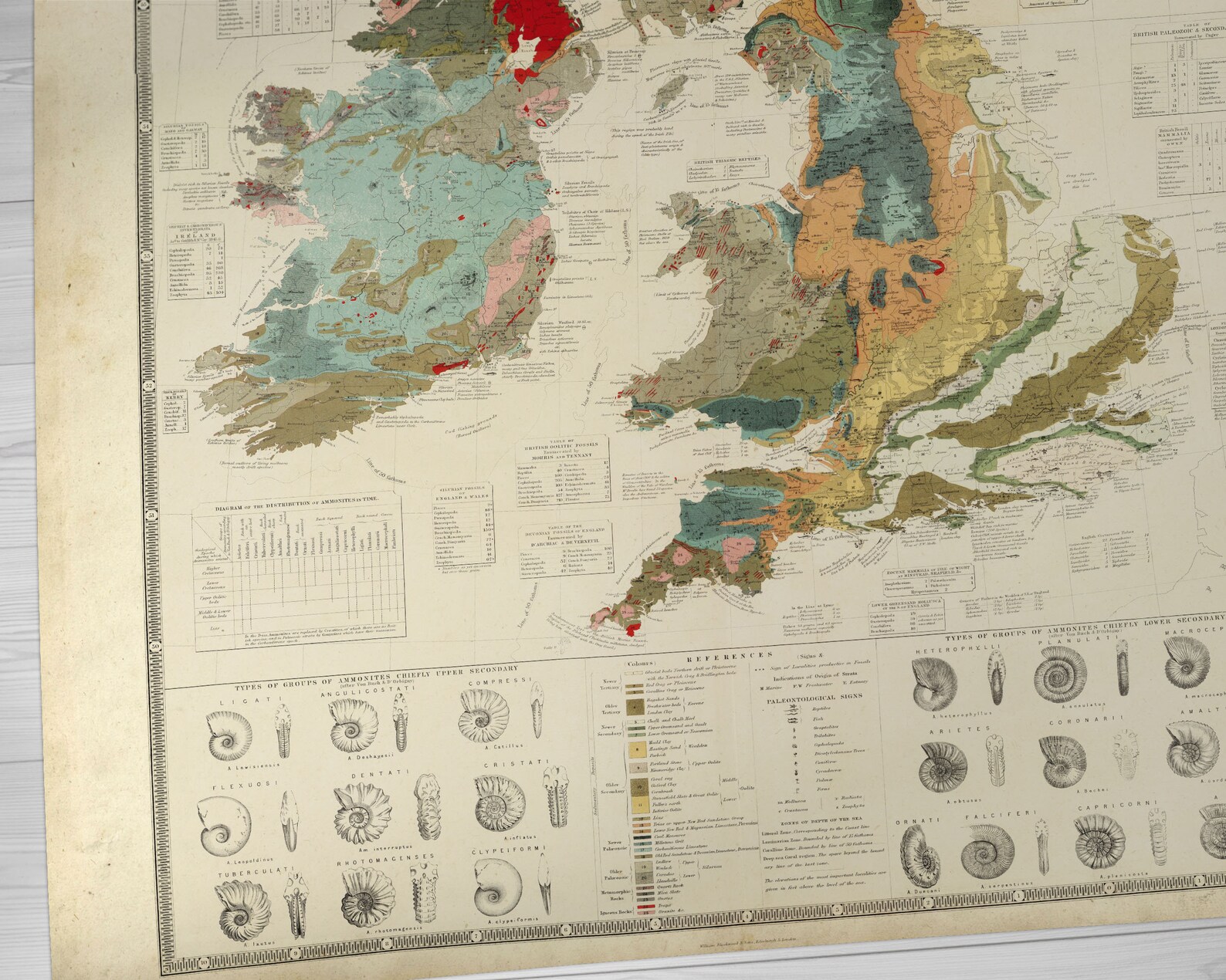 Antique Map of Great Britain 1848, Scotland Map, England Old Map ...