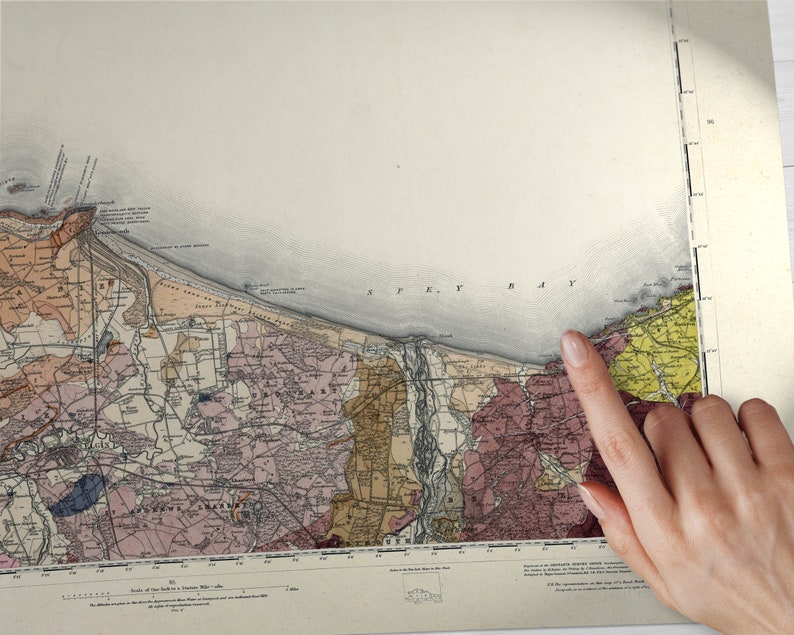 Old Elgin Geological Map Elgin,milltown,longmorn,stotfield,lossiemouth ...