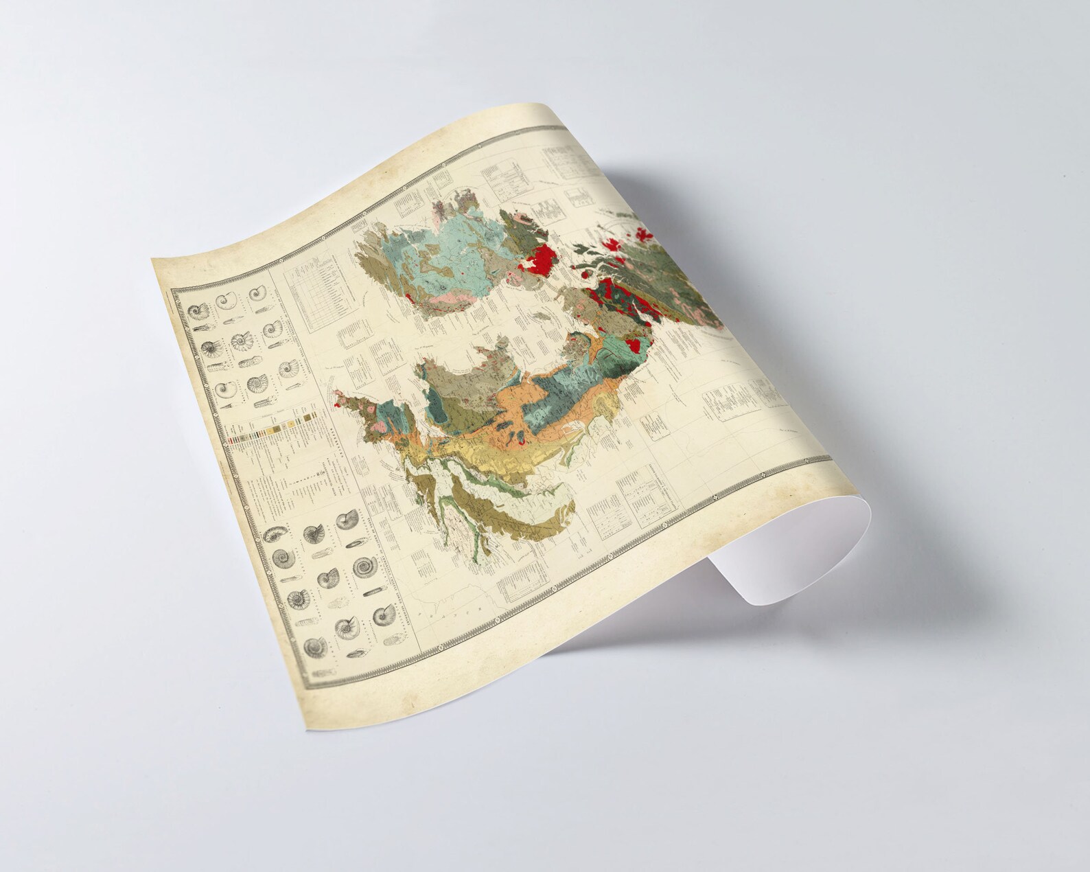 Antique Map of Great Britain 1848, Scotland Map, England Old Map ...