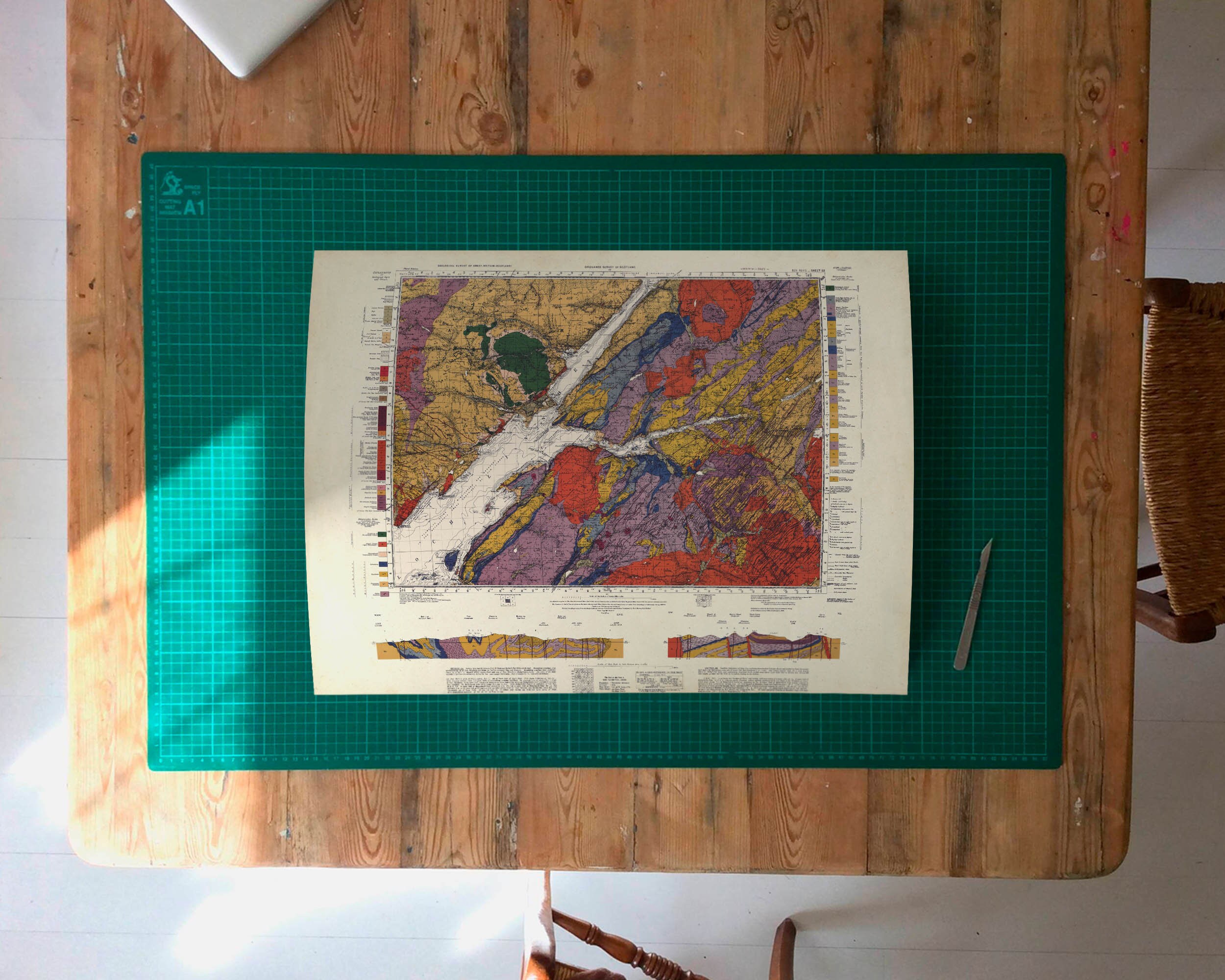 Map of Ben Nevis } fort William, Banavie, Corpach Geology - Etsy UK