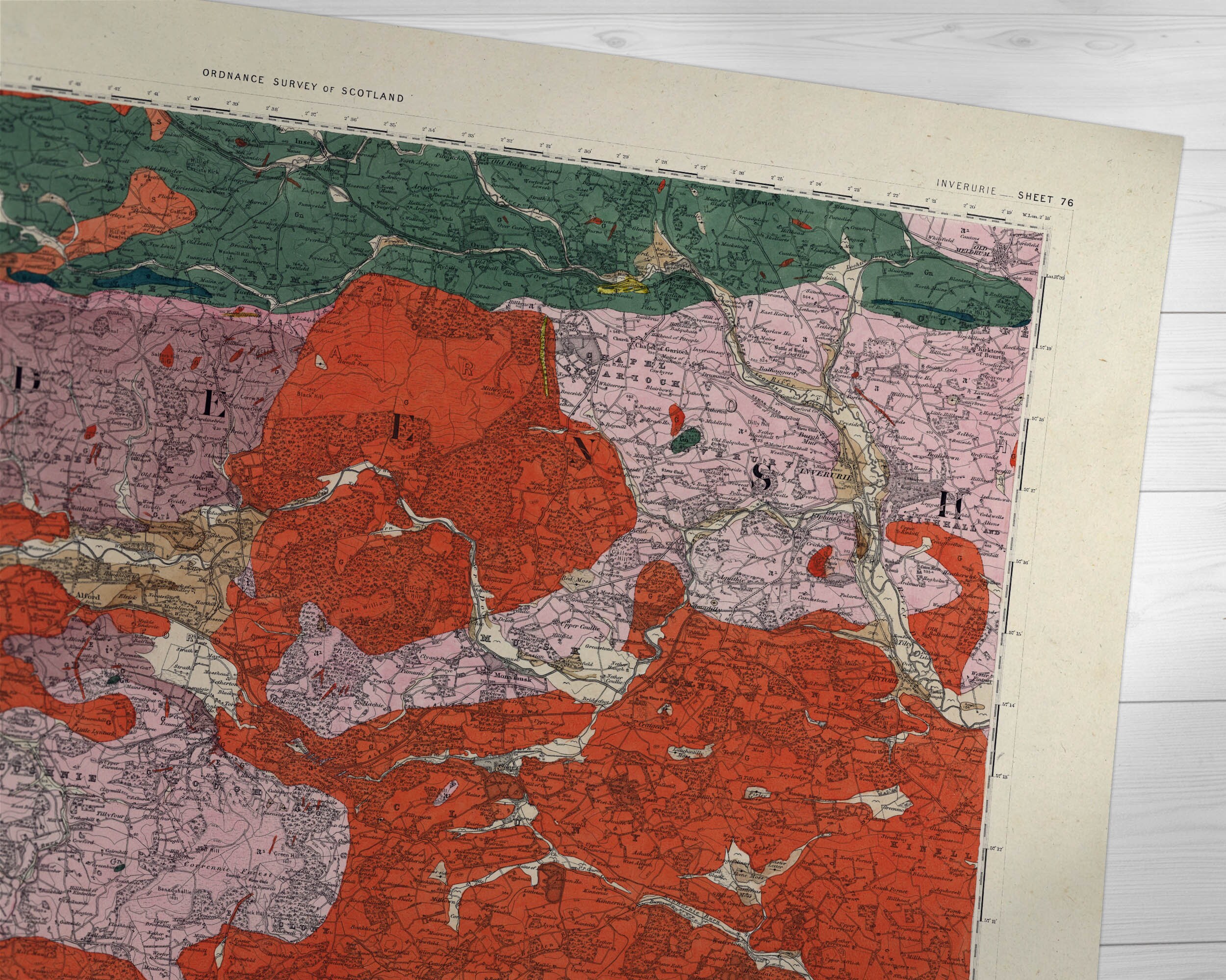 Old Inverurie Geological Map Inverurieport - Etsy UK