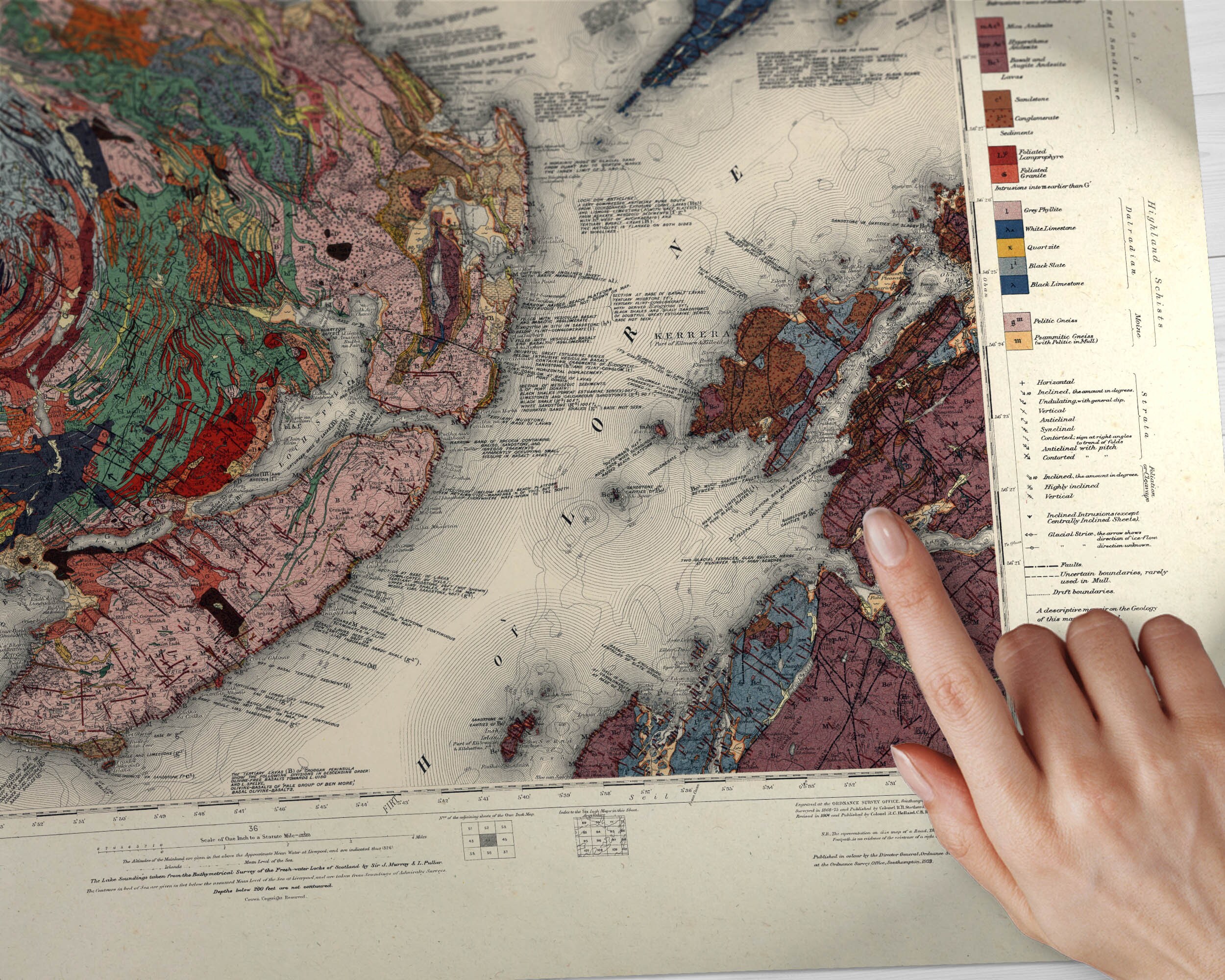 Map of Mull } pennygown, Knock, Salen Geology - Etsy