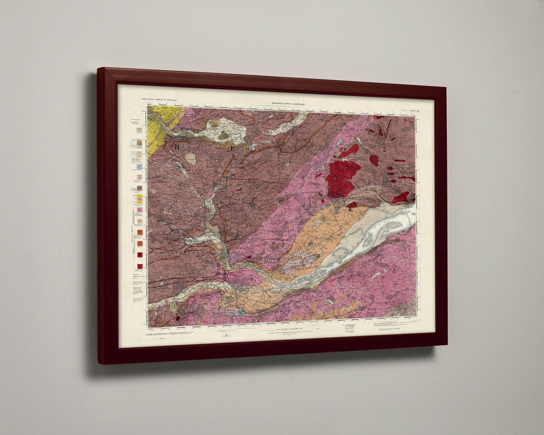 Old Perth Geological Map Perth,new Scone,kinfauns,luncarty,tayside ...