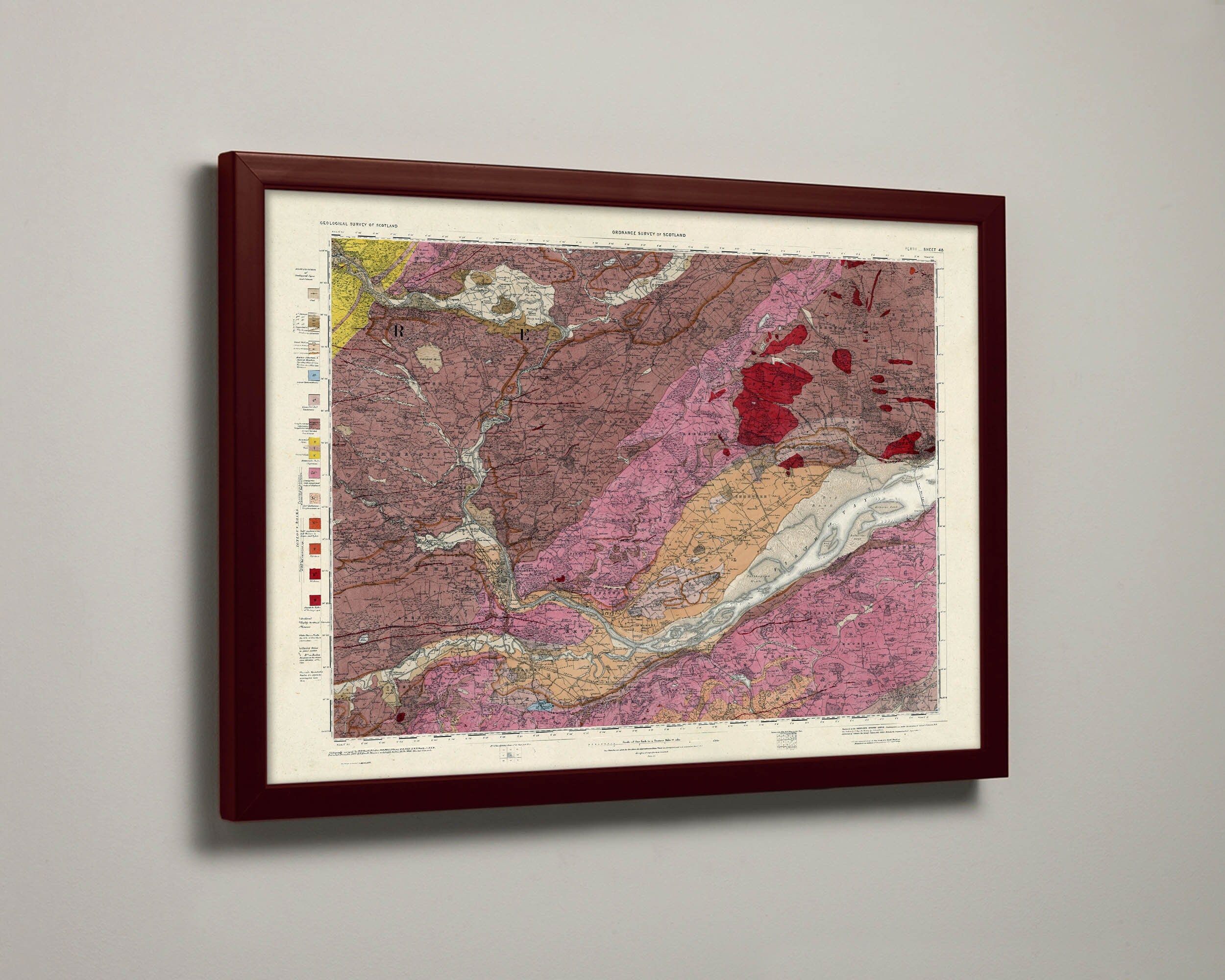 Old Perth Geological Map Perth,new Scone,kinfauns,luncarty,tayside ...