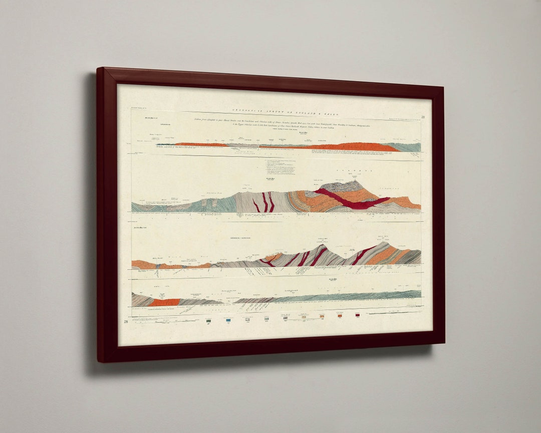 Snowdon, Moel-wyn Cors-goch Geology Chart | map of Llanfair is Gaer ...