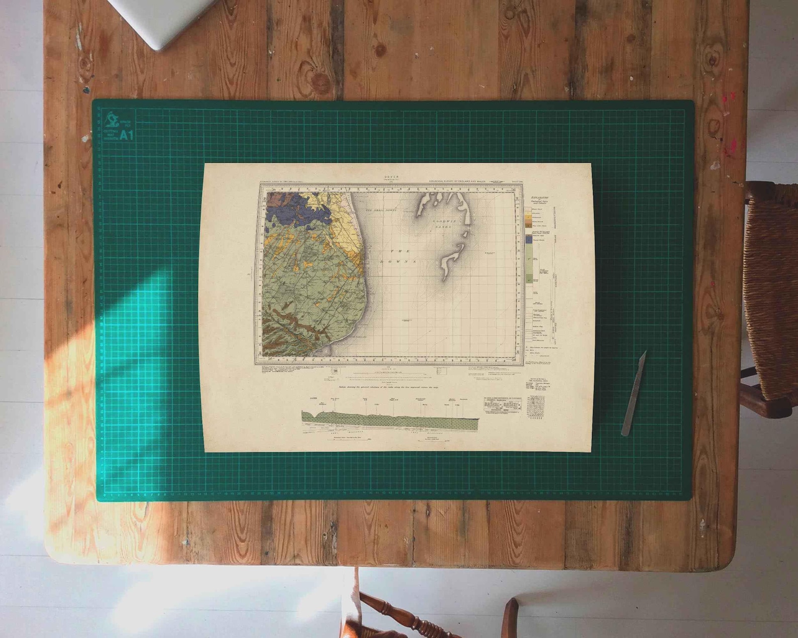 Map of Dover } old Geological Chart - Etsy Canada