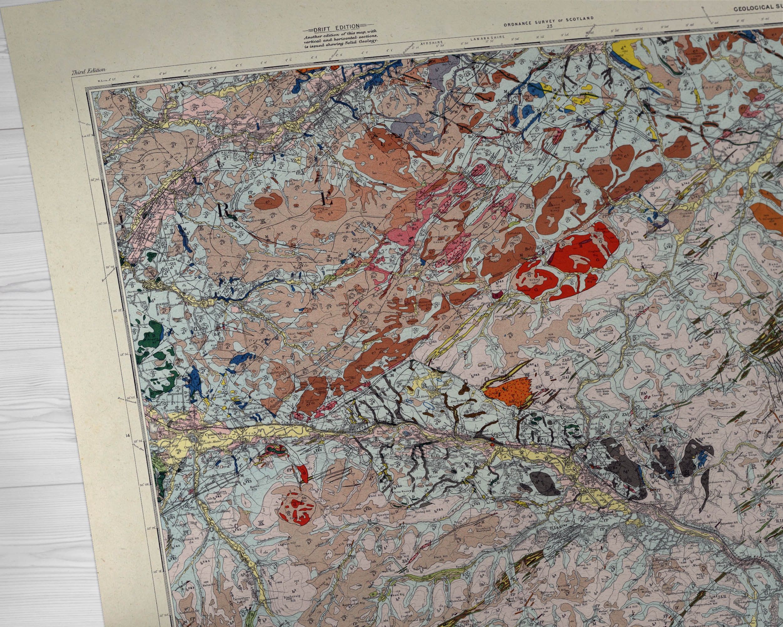 Sanquhar Old Geological Map | crawick, Crawickmill, Sanquhar - Etsy