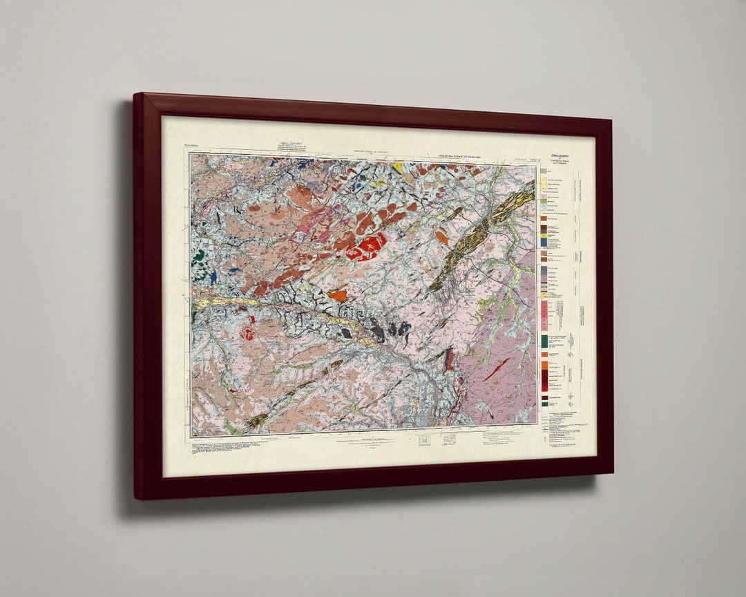 Sanquhar Old Geological Map | crawick, Crawickmill, Sanquhar - Etsy