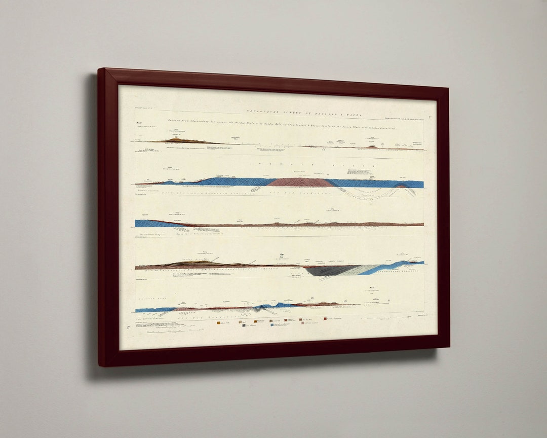 Map of Mendip Hills to the Severn Flats } Glastonbury Tor, Mendip Hills ...