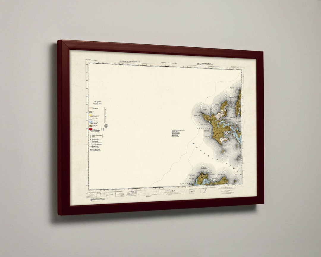 Map of Westray } pierowall, Kettletoft, Kettletott Geology - Etsy UK