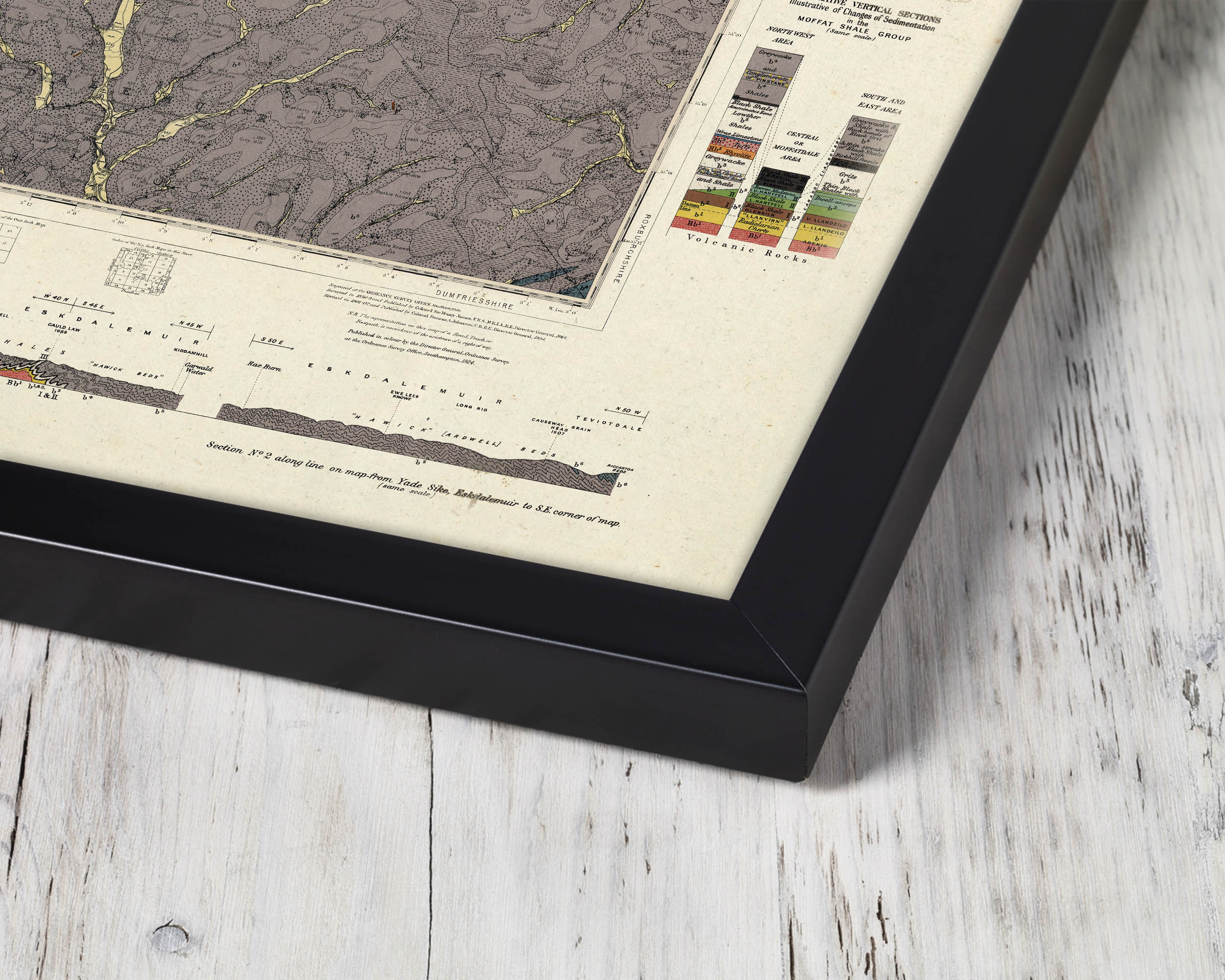 Old Moffat Geological Map Moffat,beattock,lochwood Mains,lochwood ...
