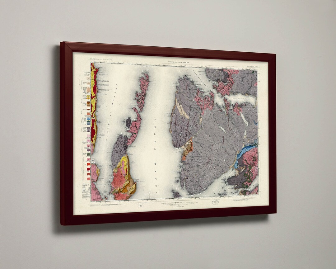 Applecross Old Geological Map | camasterach, Applecross, Shieldaig - Etsy