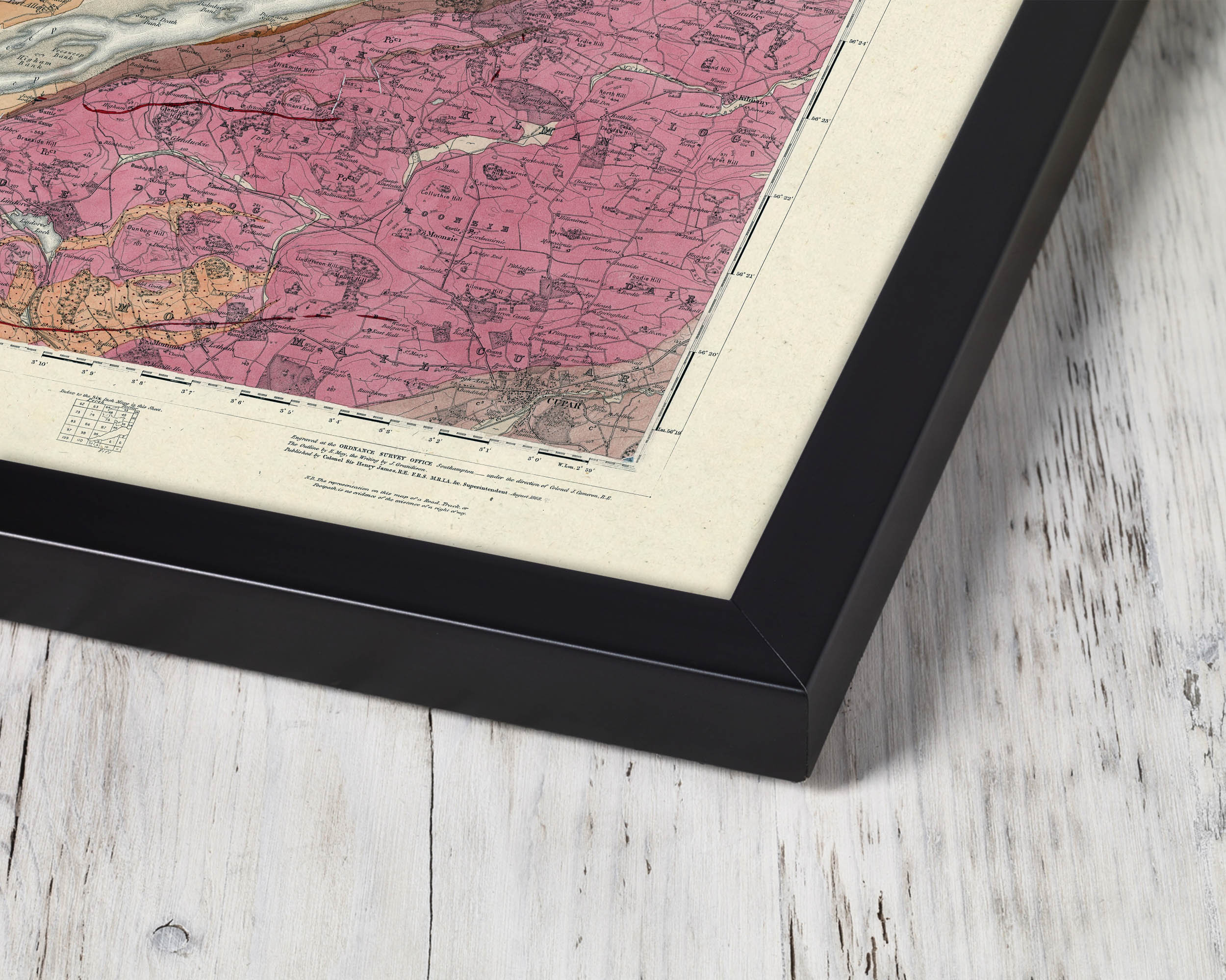 Old Perth Geological Map Perth,new Scone,kinfauns,luncarty,tayside ...