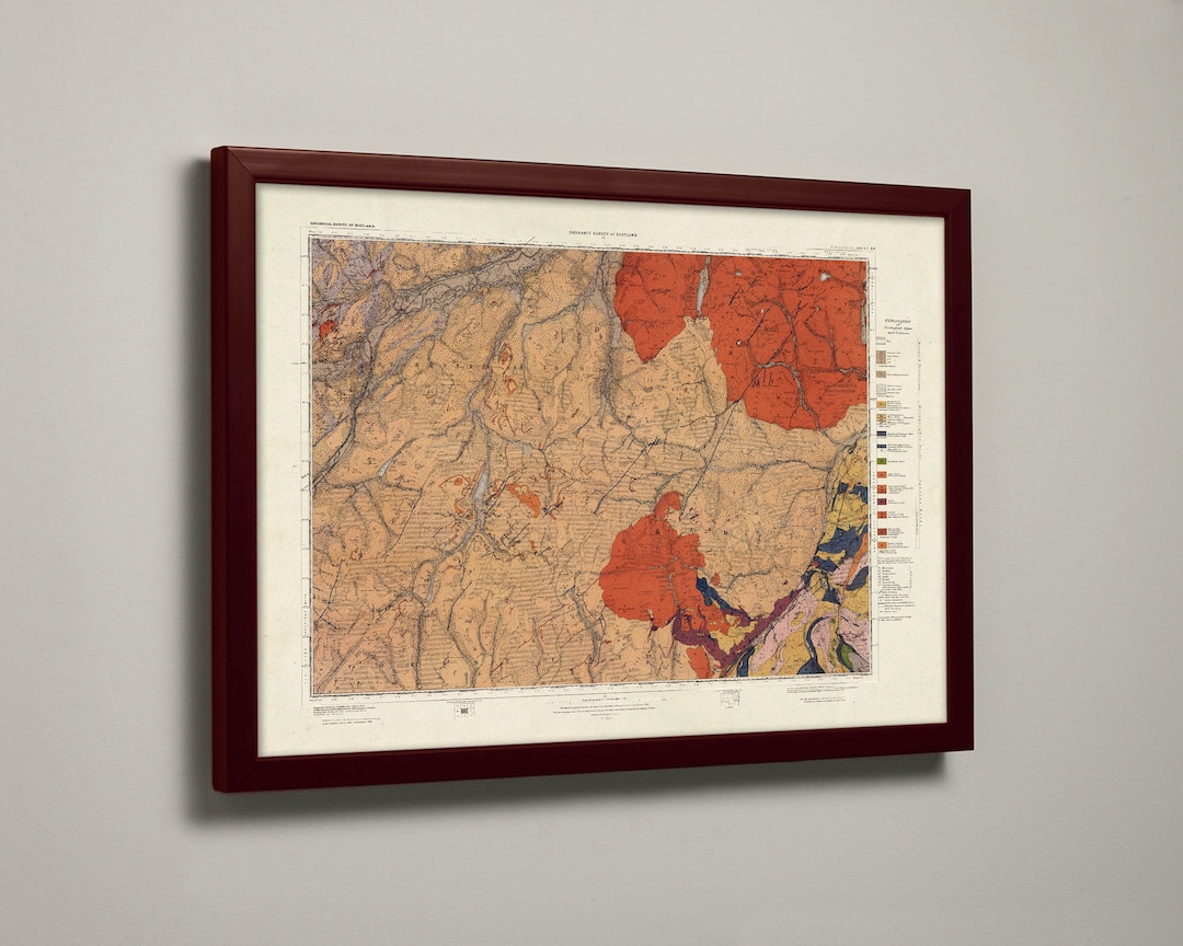 Kingussie Old Geological Map | kingussie, Ruthven, Balavil - Etsy UK