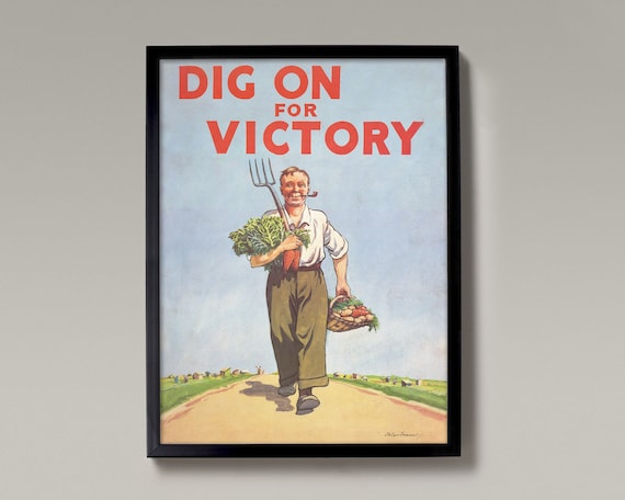 Dig on for Victory Poster WWII World War Two Poster | Etsy