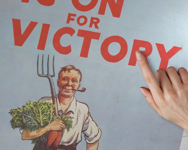 Dig on for Victory Poster WWII World War Two Poster - Etsy