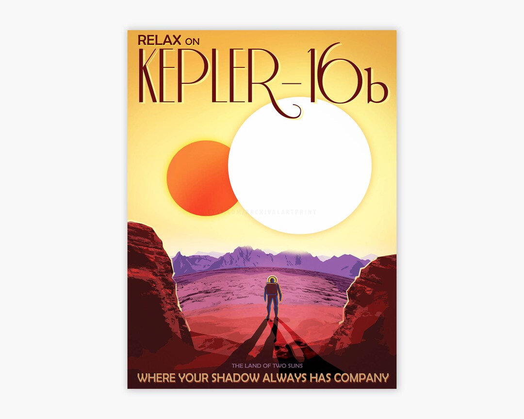 Kepler-16b NASA Poster Visions of the Future Poster, Space Tourism ...