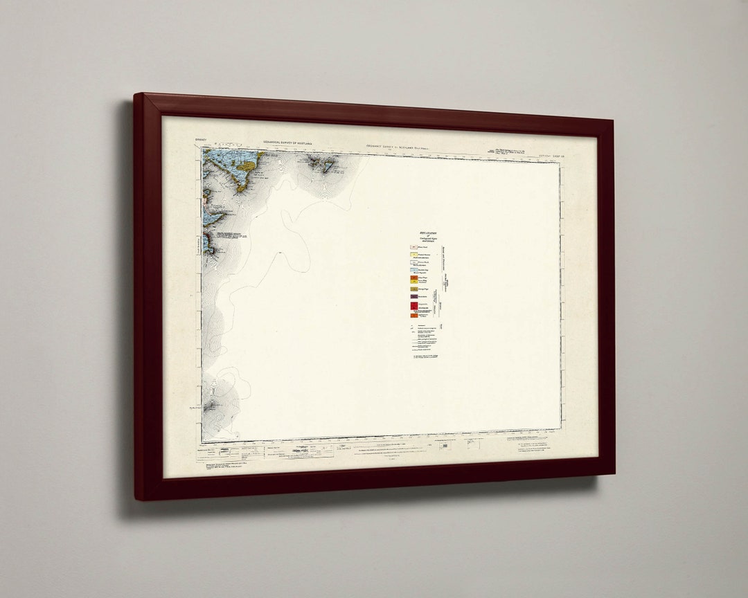 Copinsay Old Geological Map | saint Marys, Nether Button, Kirkwall - Etsy