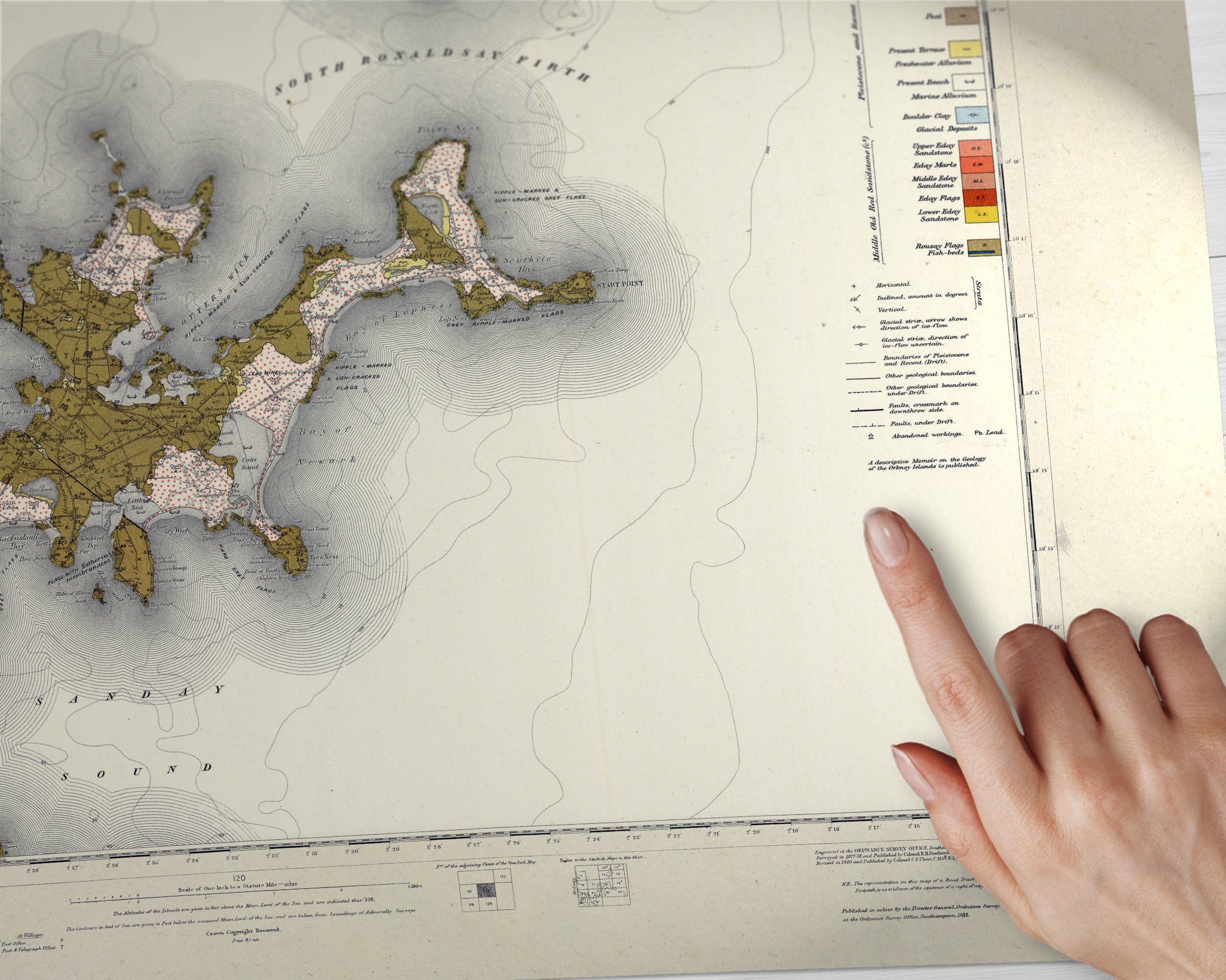 Old Sanday Geological Map Tarbertdibidilglendibadle - Etsy