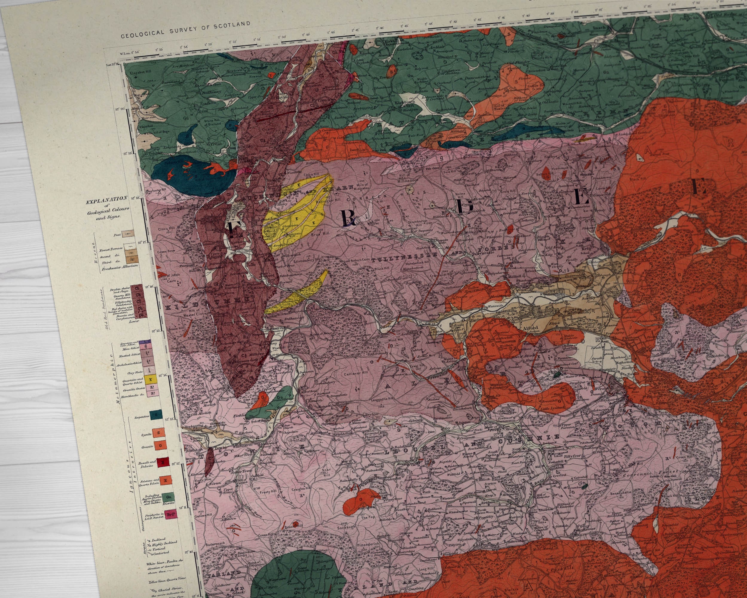 Old Inverurie Geological Map Inverurieport - Etsy UK