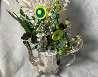 Flower Pot Button - Etsy