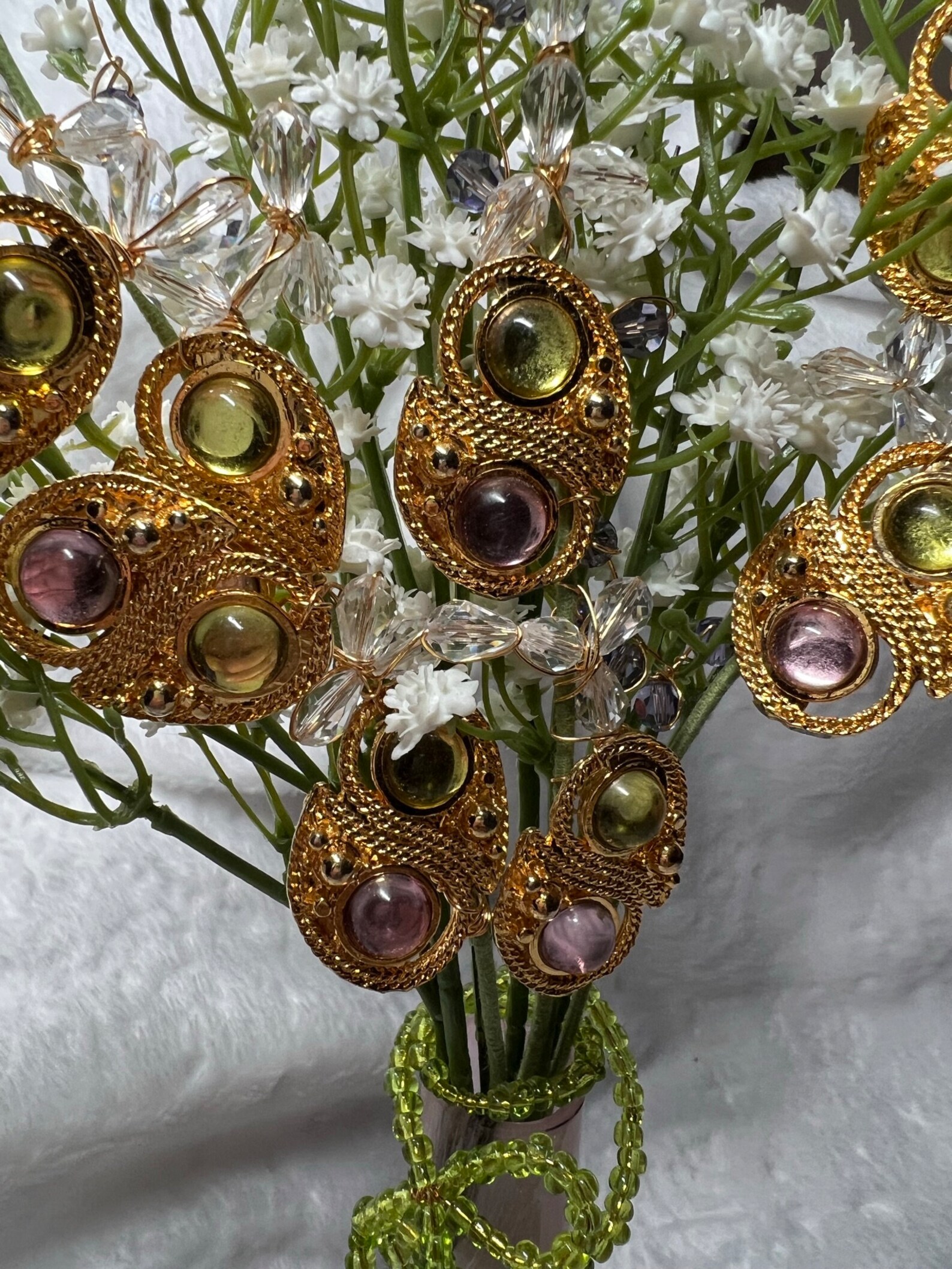 Blissful Button Tree 36 / Button Flower Bouquet /button Flower Bouquet ...