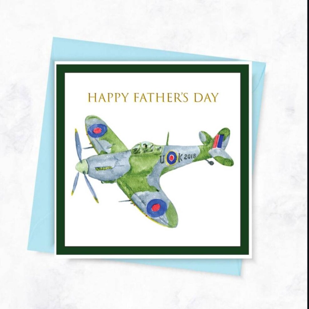 Spitfire Father's Day Card - Etsy