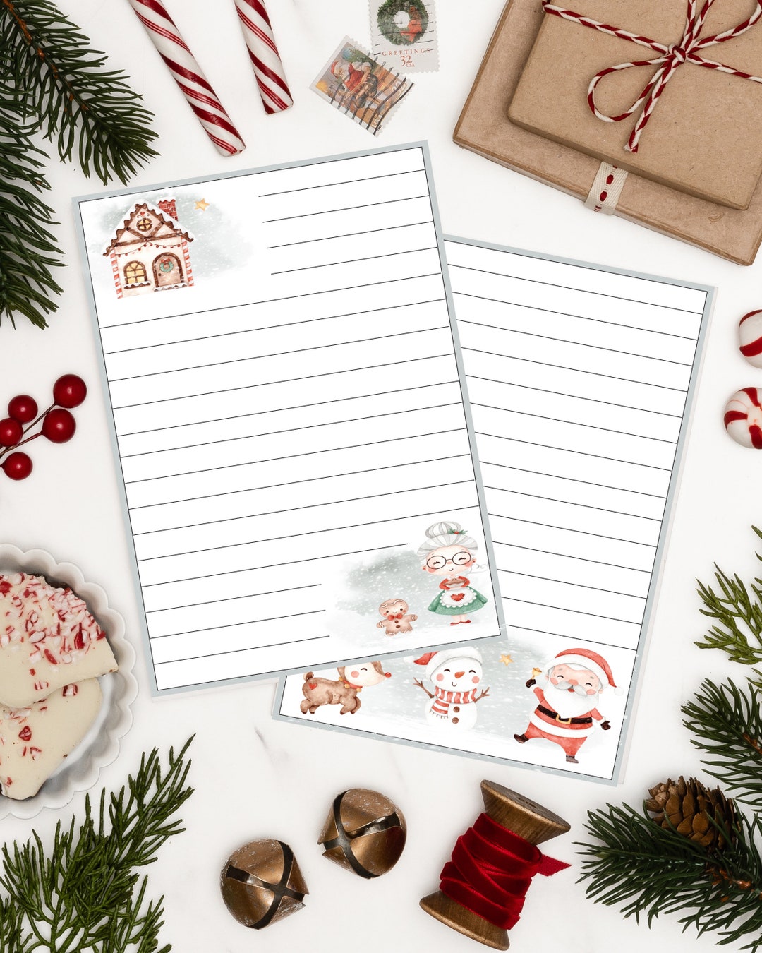 Printable Christmas Writing Paper Bundle - Etsy
