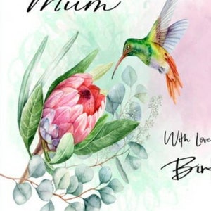 Tarjeta de cumpleaños de colibrí personalizada | Etsy