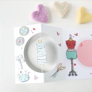 Seamstress Birthday Card Sewing Theme Birthday Card Cotton - Etsy