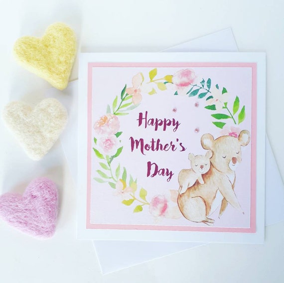 Koala Mother's Day Card Koala Greetings Card Happy - Etsy