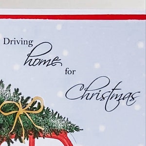 Driving Home for Christmas Card, Personalised Christmas Card - Etsy UK