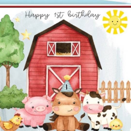 Personalised Farmyard Birthday Card Farm Animals Age Card | Etsy UK