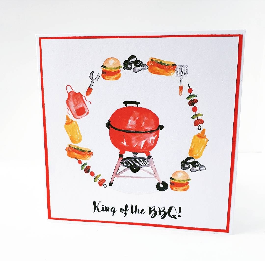 King of the BBQ Card Bbq Dad Card Bbq Father's Day Card - Etsy UK