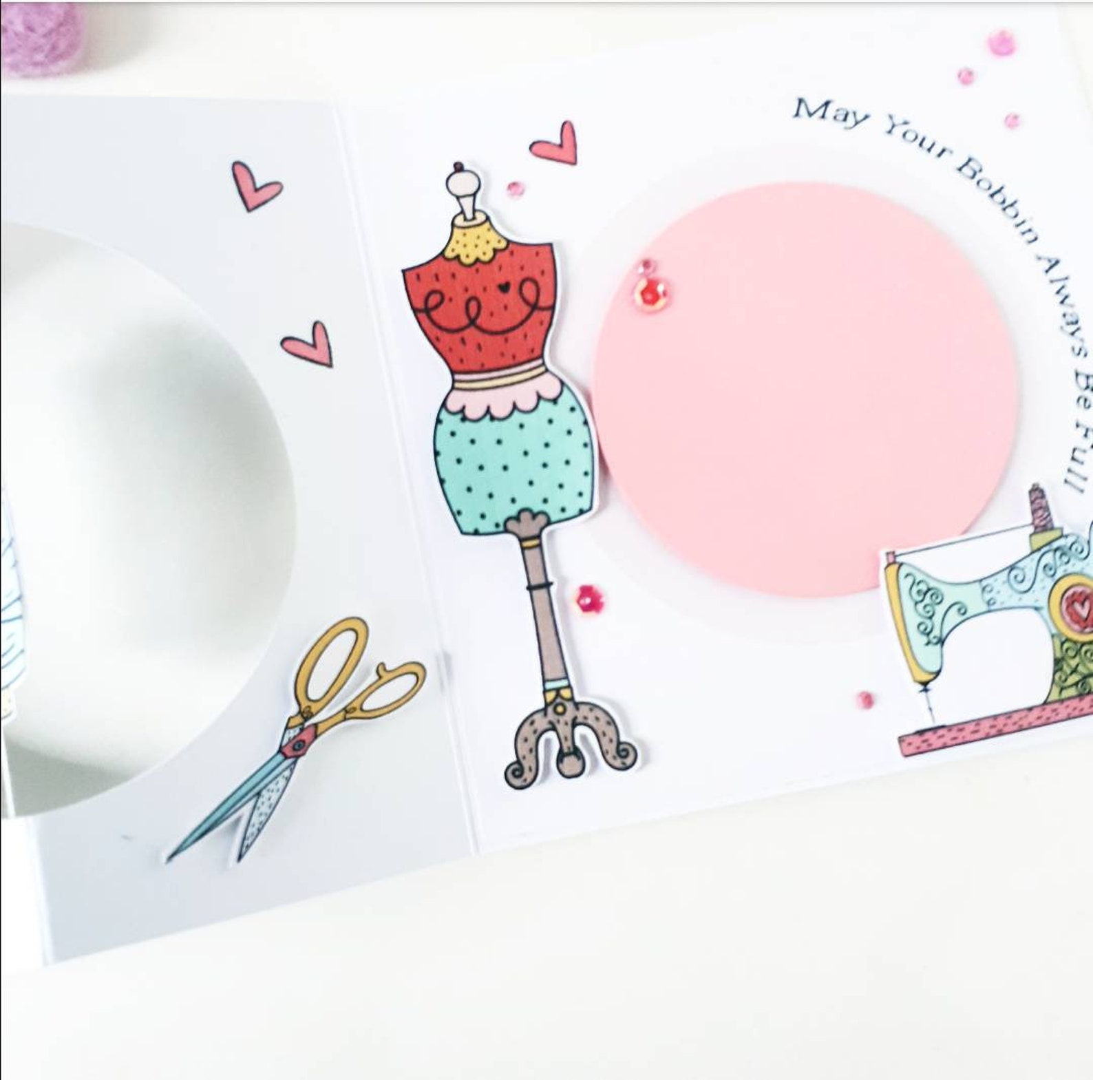 Seamstress Birthday Card, Sewing Theme Birthday Card, Cotton Reel ...
