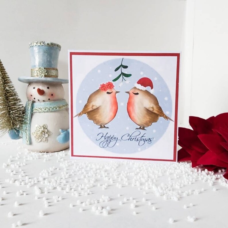 Robin Christmas Card Robin Card for Husband Robin Card for - Etsy