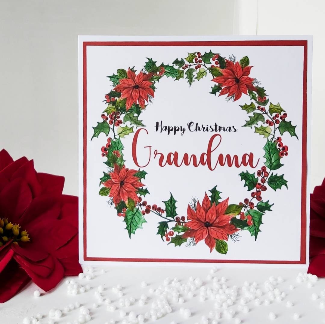 Grandma Christmas Card, Christmas Card for Grandma, Nana Card for ...