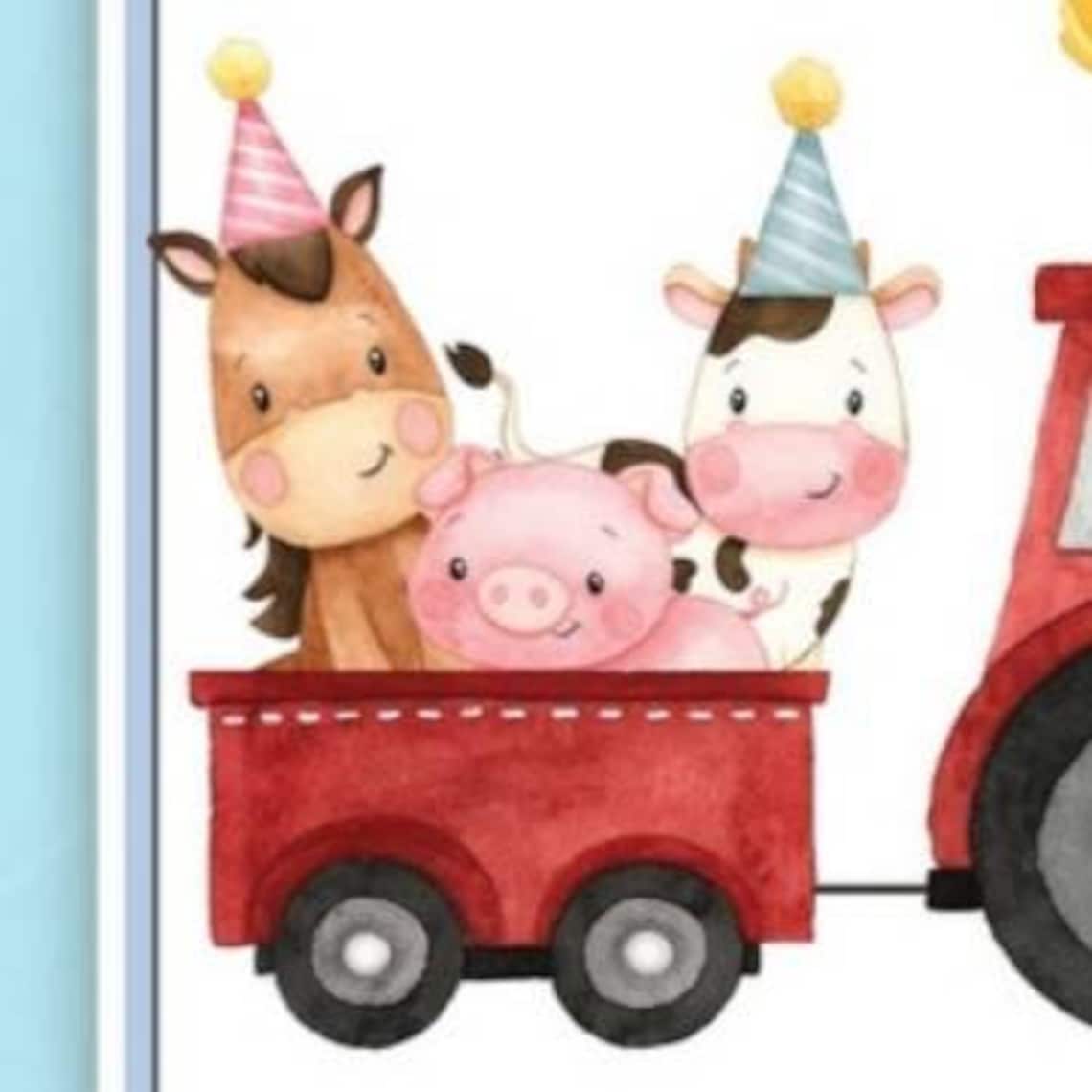 Personalised Farmyard Birthday Card Farm Animals Age Card | Etsy