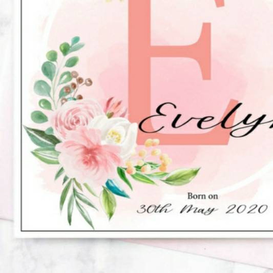 Personalised New Baby Girl Card It's a Girl Name Card | Etsy
