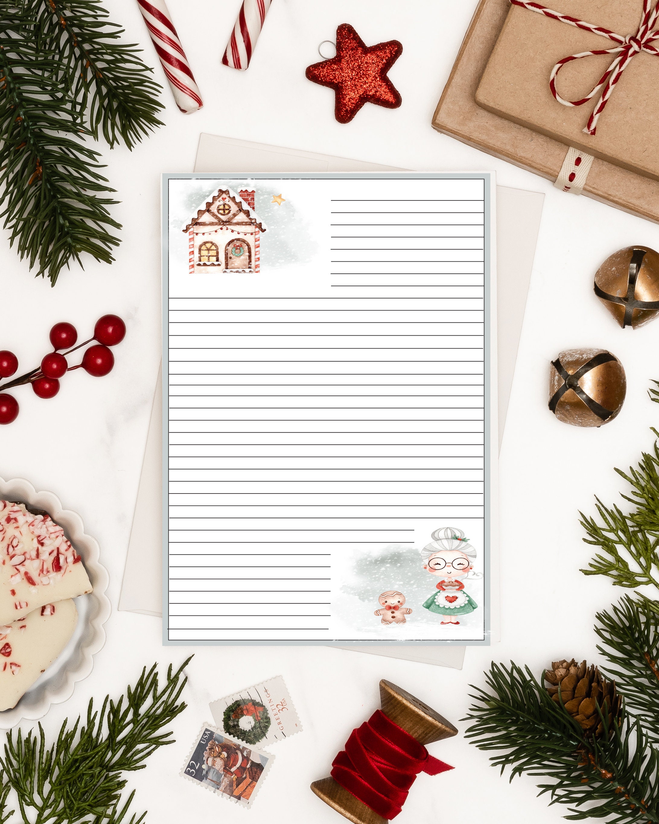 Printable Christmas Writing Paper Bundle - Etsy