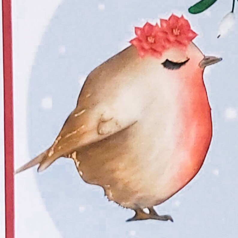Robin Christmas Card Robin Card for Husband Robin Card for - Etsy