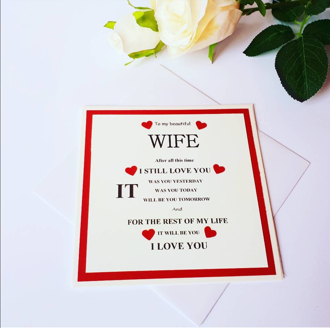 Husband Valentine Card Valentines I Love You Card for Husband - Etsy