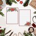 Christmas Writing Paper Poinsettia - Etsy