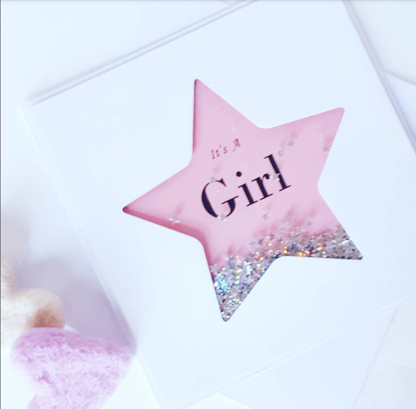 It's a Girl Card New Baby Girl Card Pink Baby Girl Card | Etsy