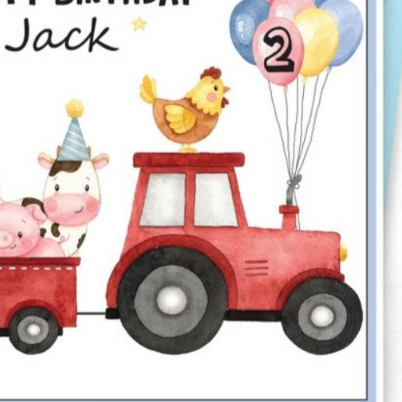 Personalised Farmyard Birthday Card, Farm Animals Age Card - Etsy UK