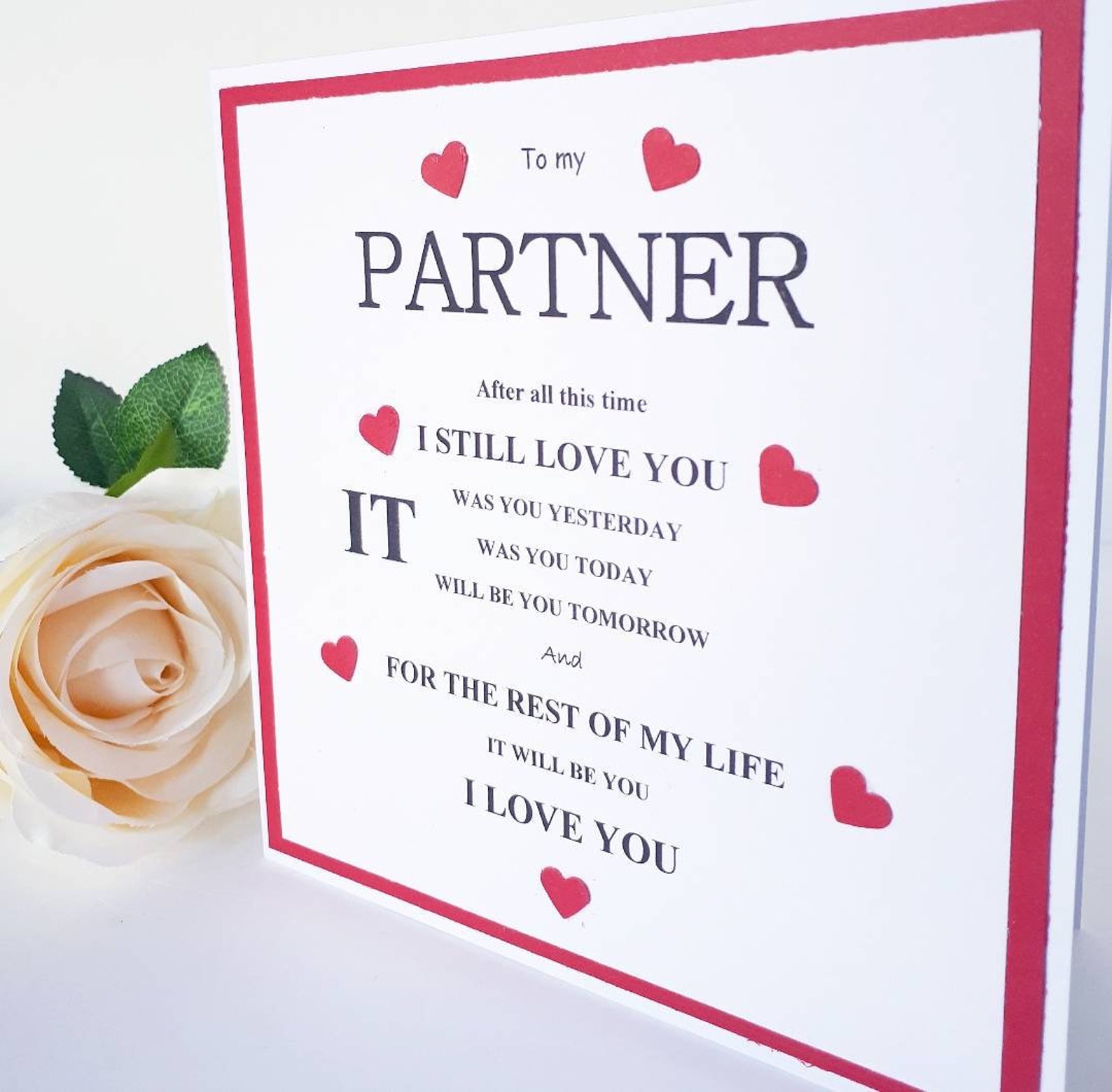 Anniversary Card for Partner Valentine's Card for Partner - Etsy UK