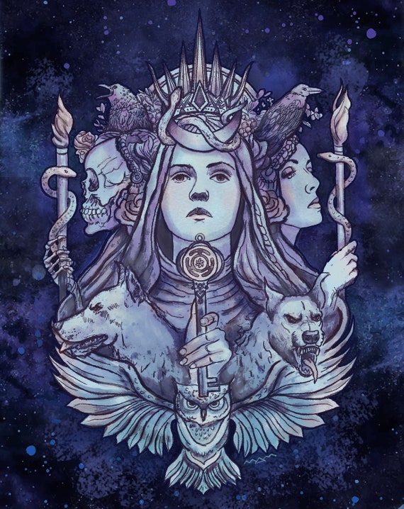 HEKATE-HECATE Kunstdruck-Hexenkunst-Dunkle - Etsy.de