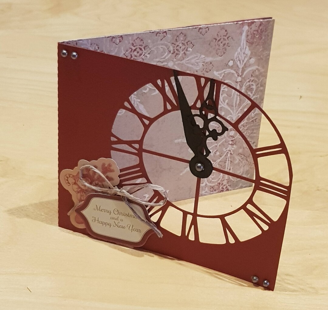 Over the Edge Clock Card With Hands for Brother Scan N Cut and ...